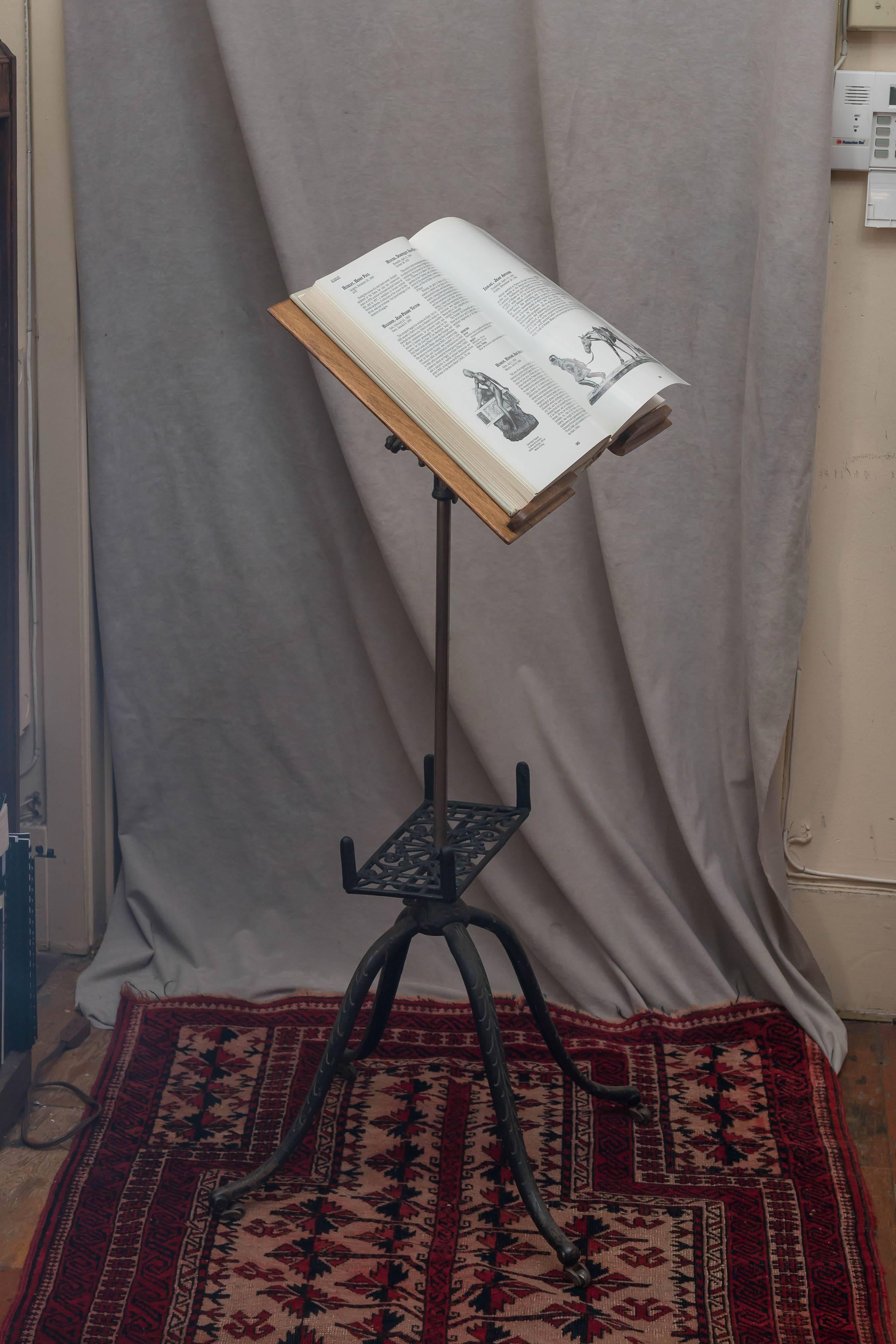 Oak and Cast Iron Dictionary Stand at 1stDibs | dictionary stands for ...