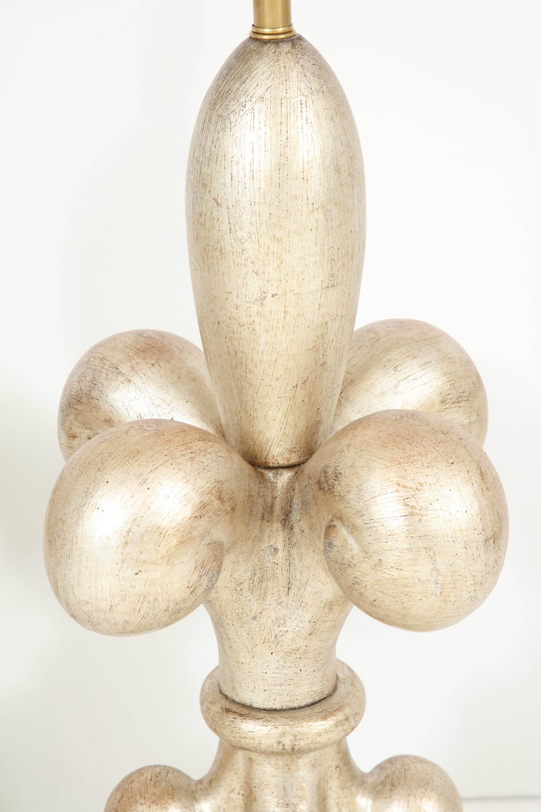 Spectacular Pair of Fleur-de-Lis Lamps by Marbro For Sale at 1stDibs