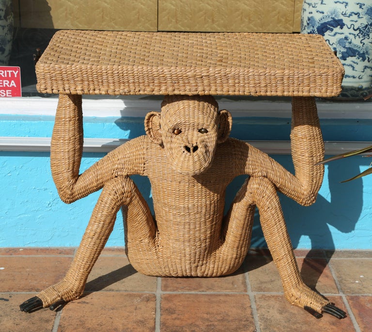 Amusing Mario Lopez Torres Monkey Console at 1stDibs | wicker monkey ...