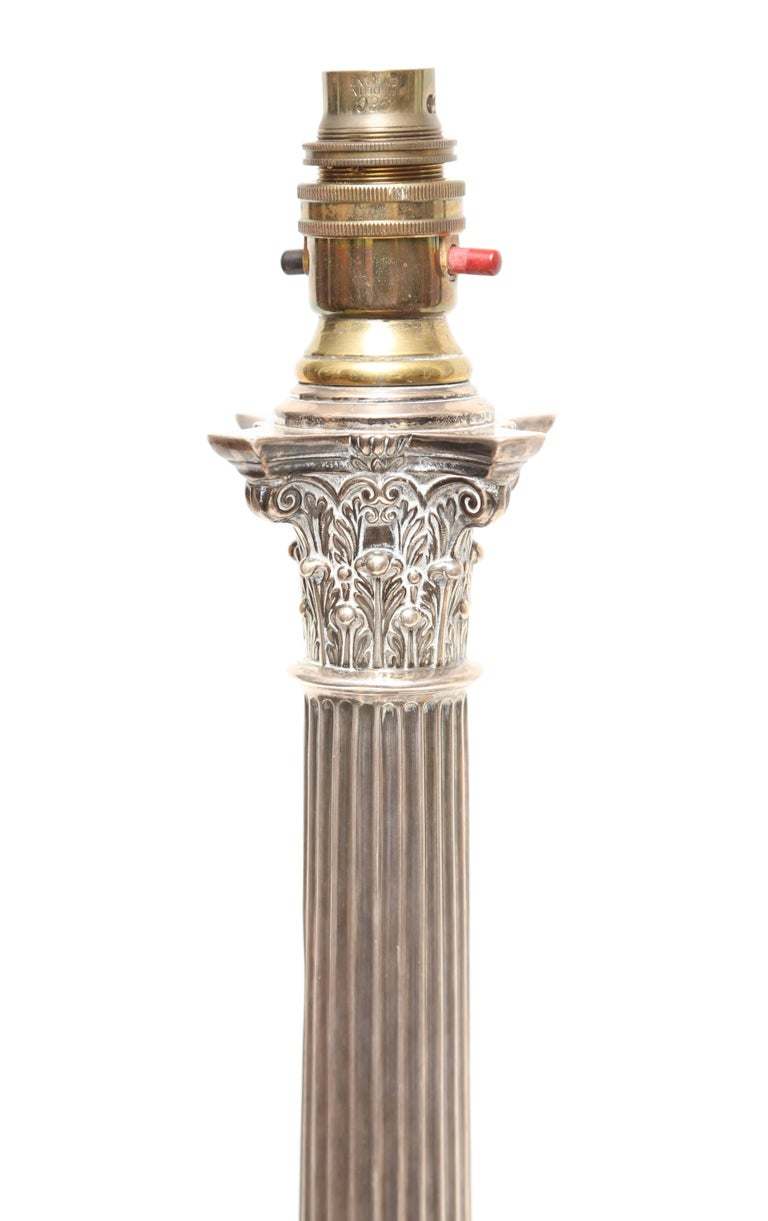 English Sterling Lamp Base from Mappin and Webb, London at 1stDibs