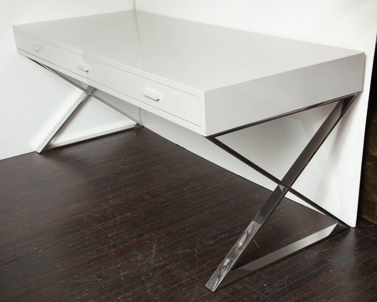 Custom Oversized High Gloss Lacquer Desk For Sale at 1stDibs | high ...