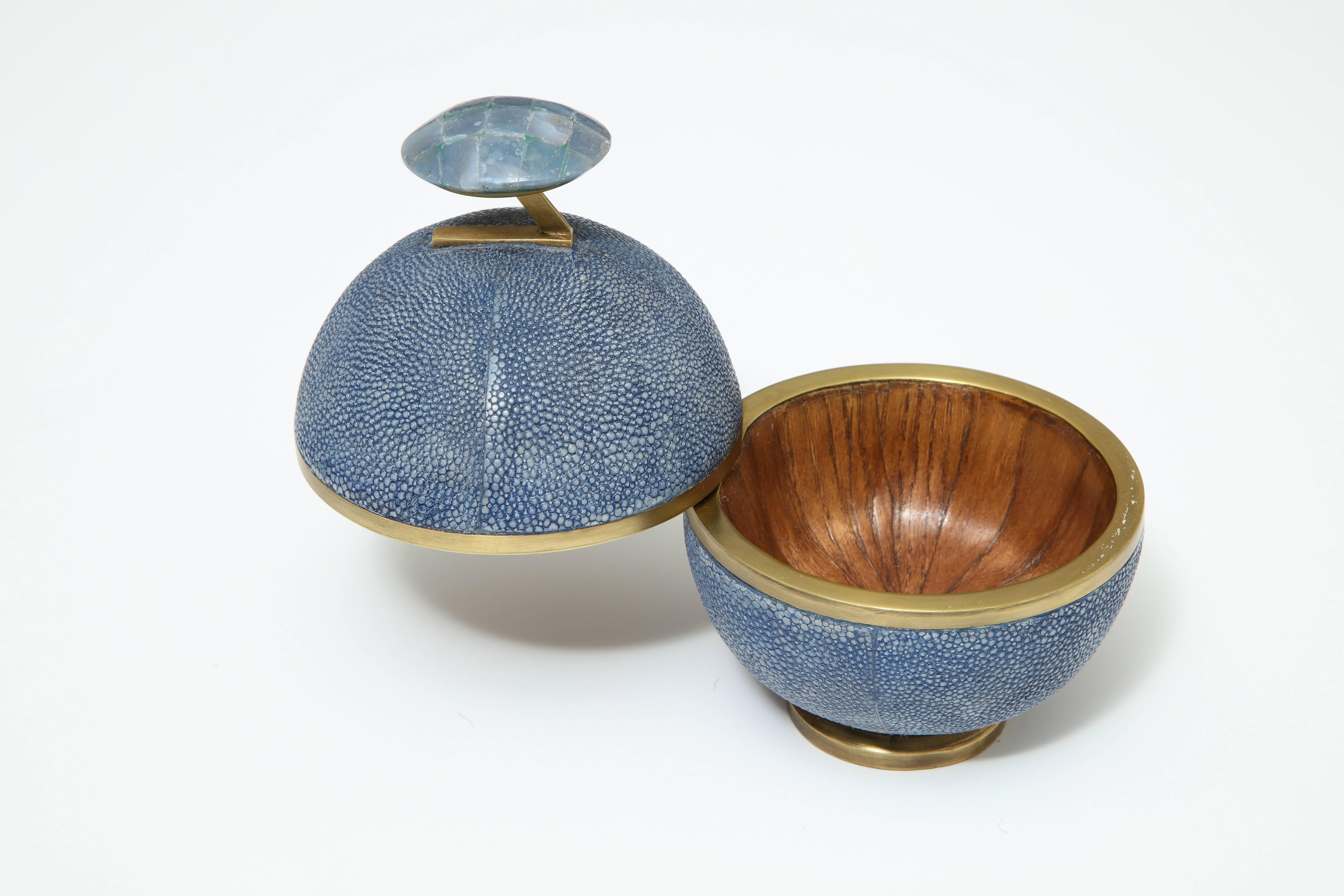 Shagreen Box With Bronze Details For Sale at 1stDibs