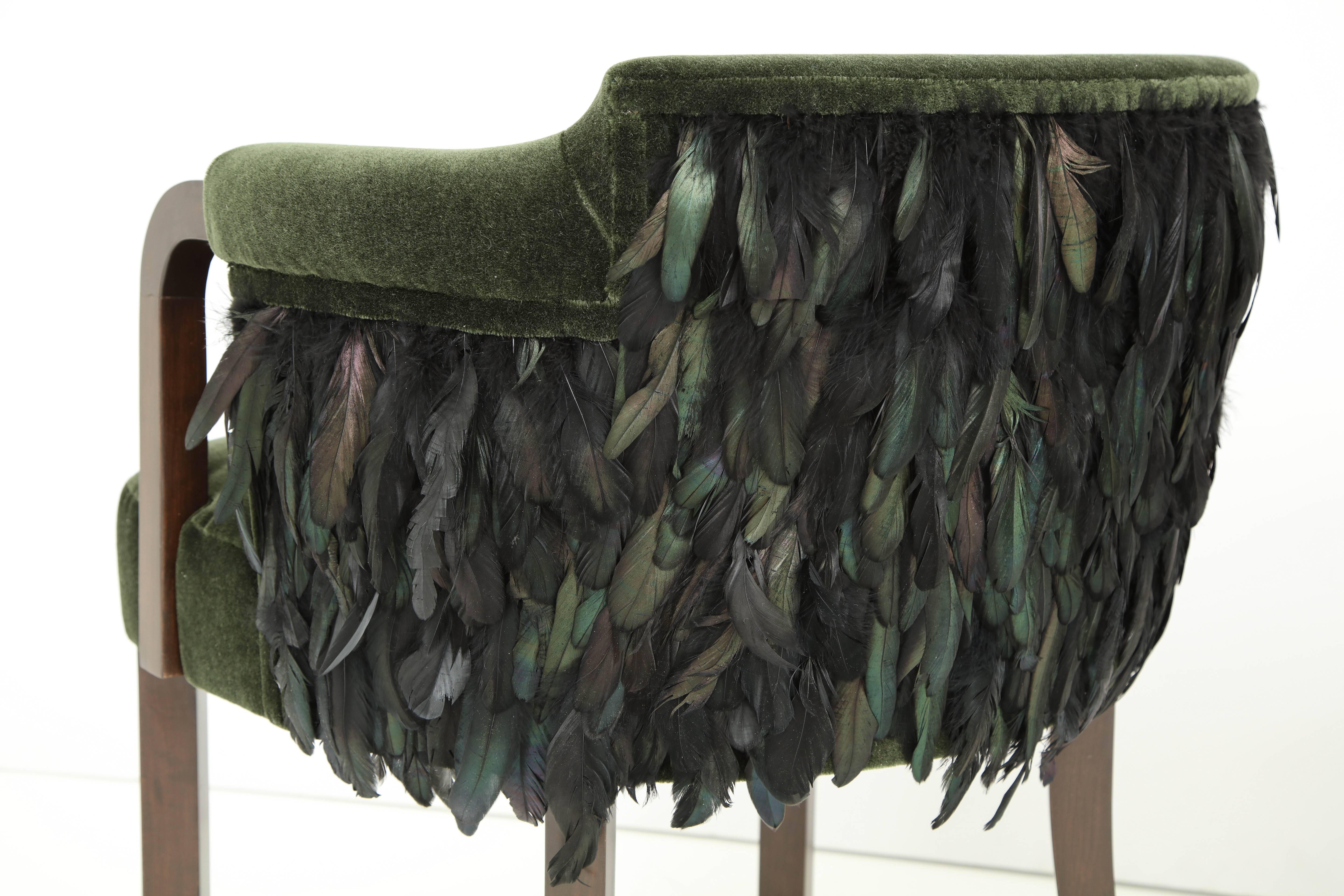 Austrian Mohair/Feather Art Deco Salon Chairs at 1stDibs | mohair salon