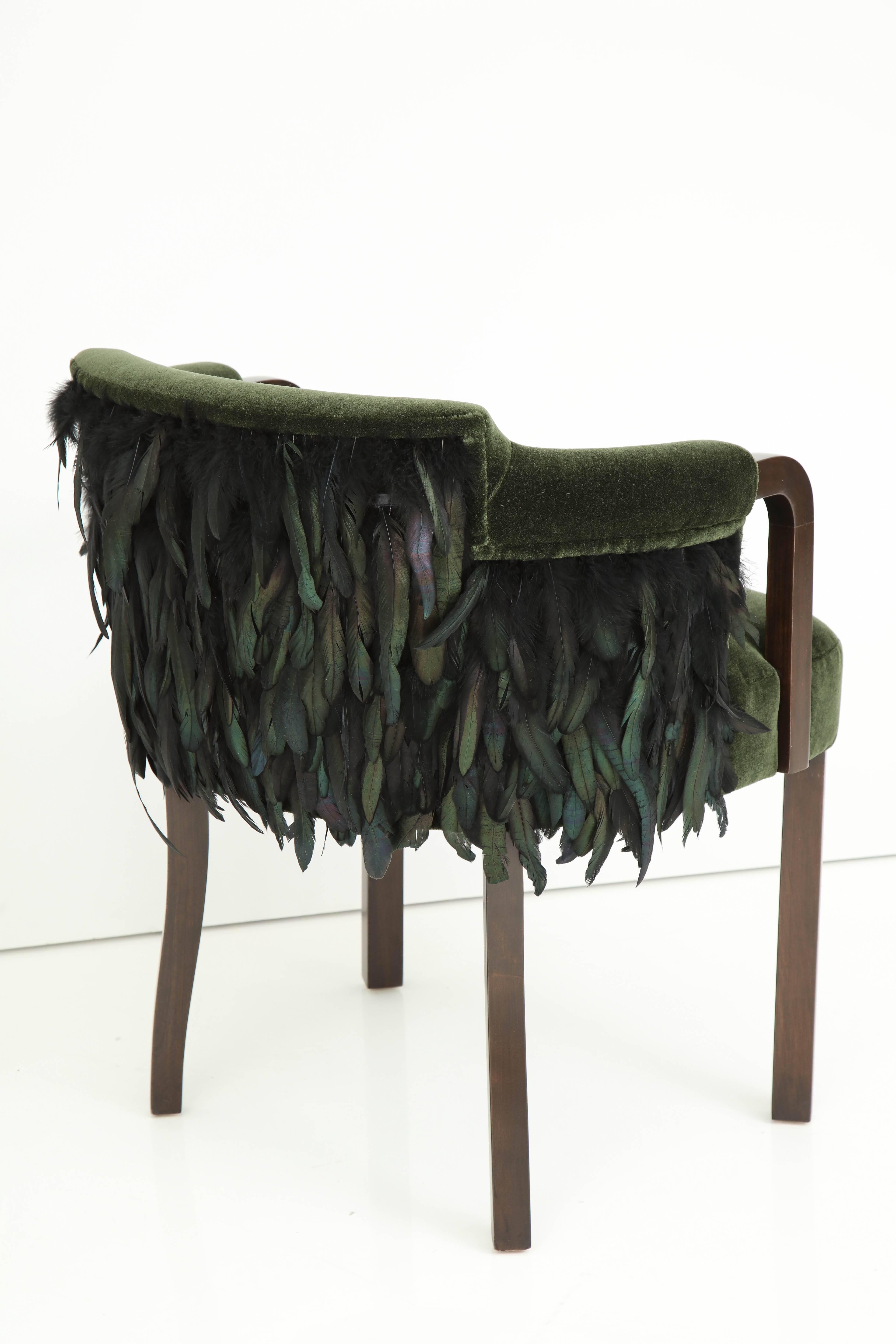 Austrian Mohair/Feather Art Deco Salon Chairs at 1stDibs | mohair salon