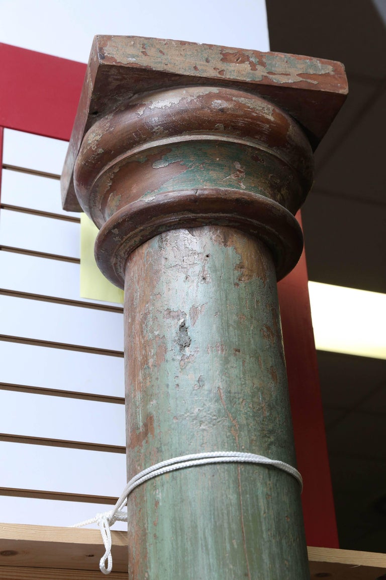 Pair of Early 19th Century Solid Teak Wood Load Bearing Columns For ...