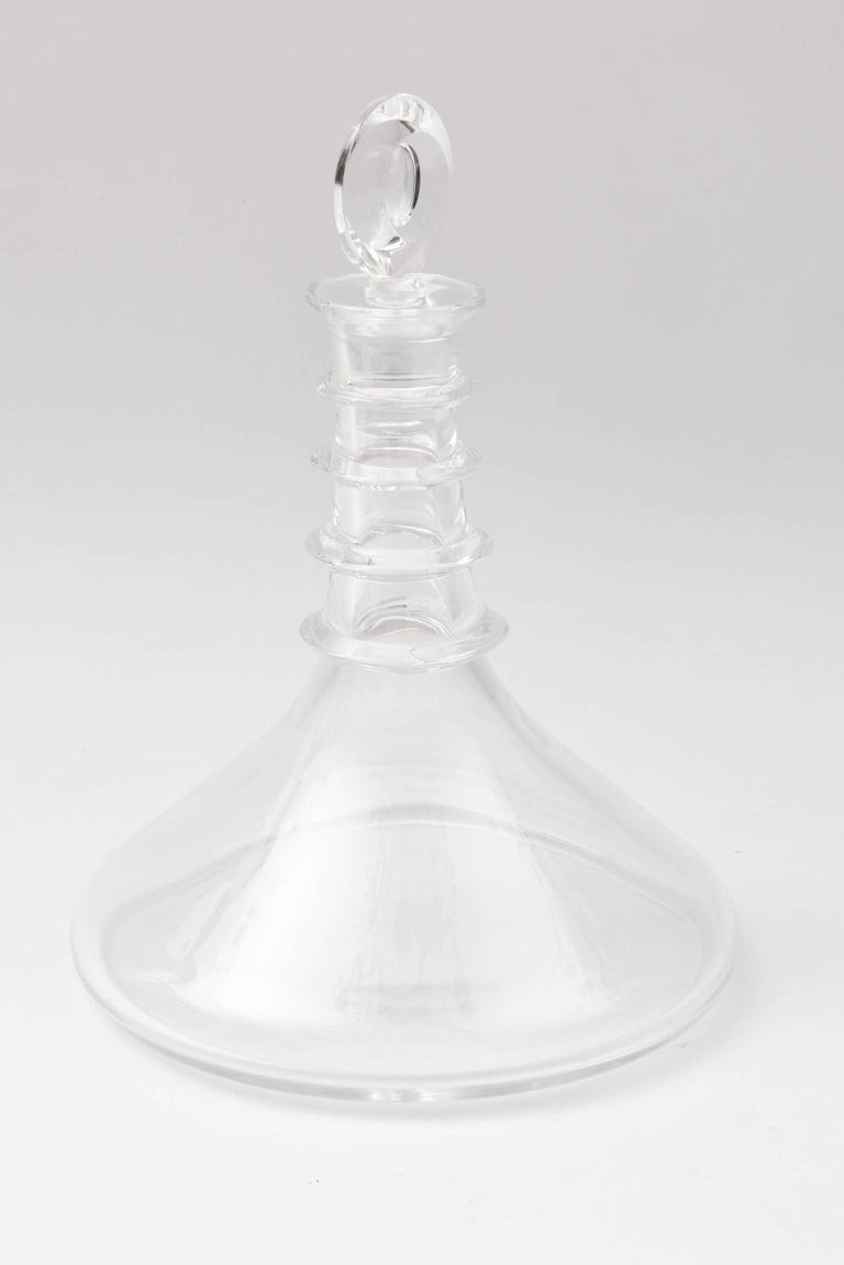 Steuben Captain's Decanter, Vintage Blown Crystal at 1stDibs