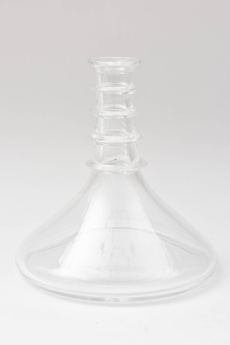 Steuben Captain's Decanter, Vintage Blown Crystal at 1stDibs