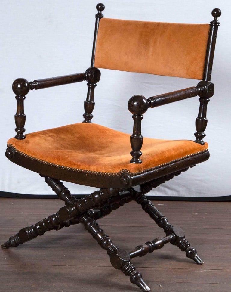 Orange Suede Director's Chair at 1stDibs | orange directors chair ...