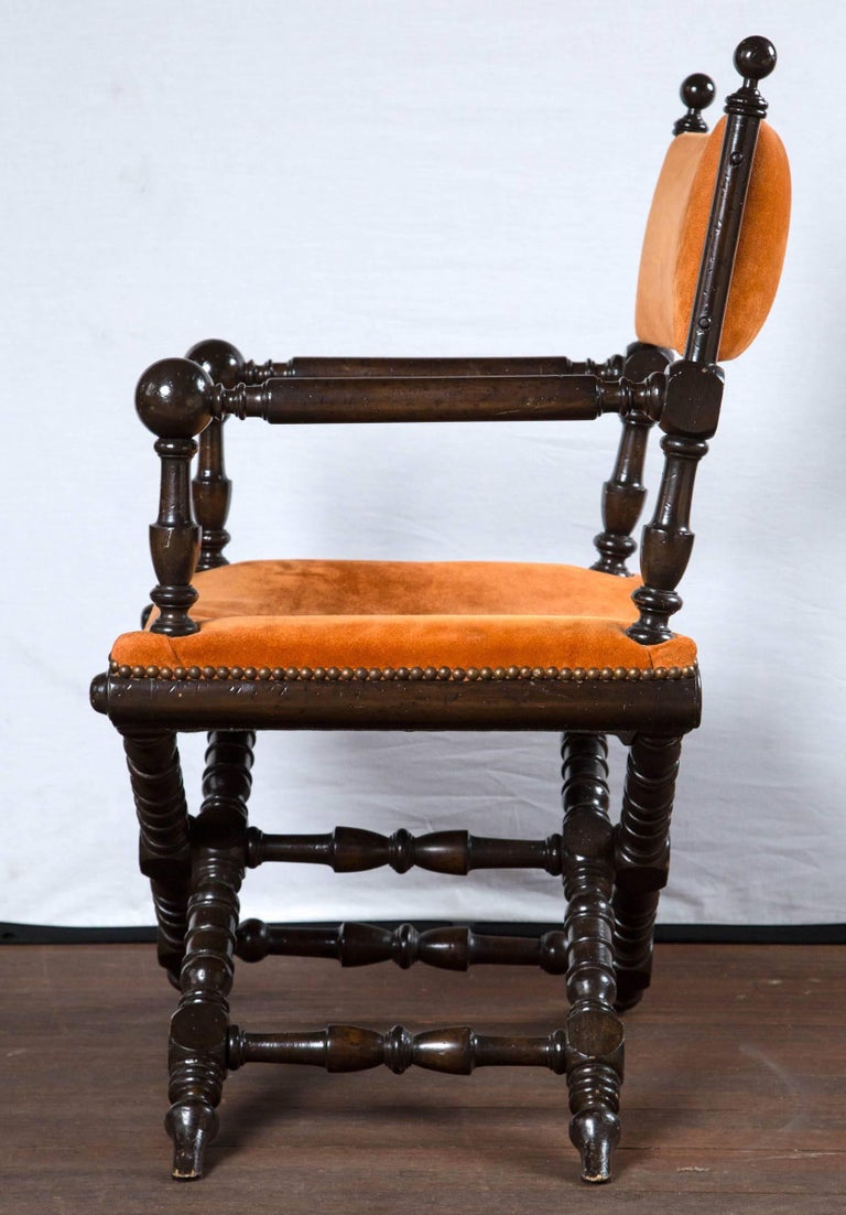 Orange Suede Director's Chair at 1stDibs | orange directors chair ...