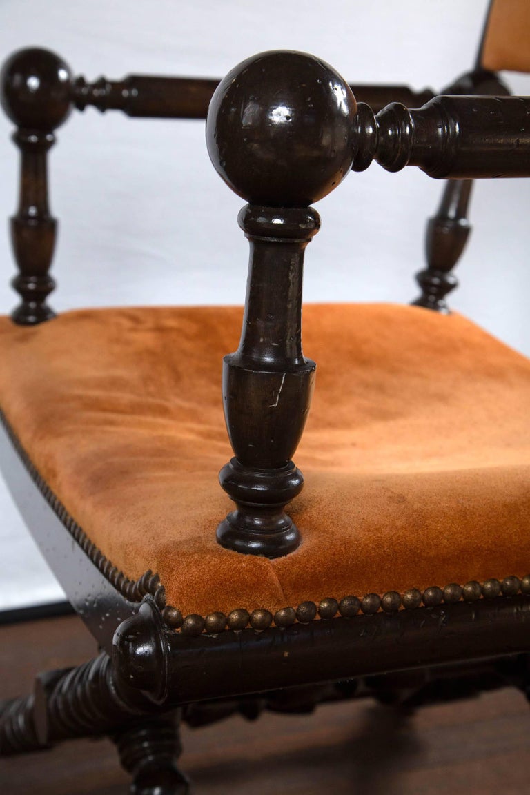 Orange Suede Director's Chair at 1stDibs | orange directors chair ...