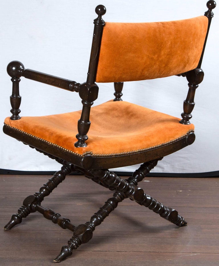 Orange Suede Director's Chair at 1stDibs | orange directors chair ...