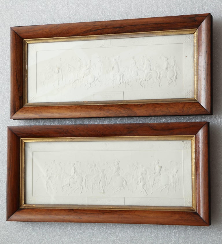 Two 19th Century Plaster Plaques in Hardwood Frames at 1stDibs