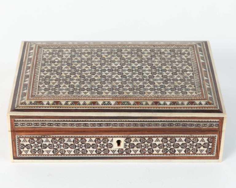Fine Antique Syrian Mother-of-Pearl Inlay Box at 1stDibs