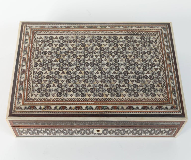 Fine Antique Syrian Mother-of-Pearl Inlay Box at 1stDibs