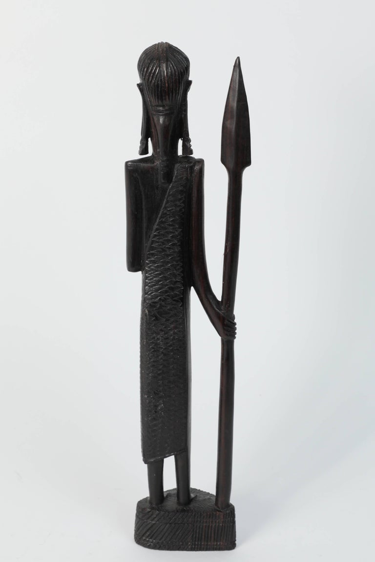 Decorative Hand-Carved African Set of Four Statues from Kenya at 1stDibs