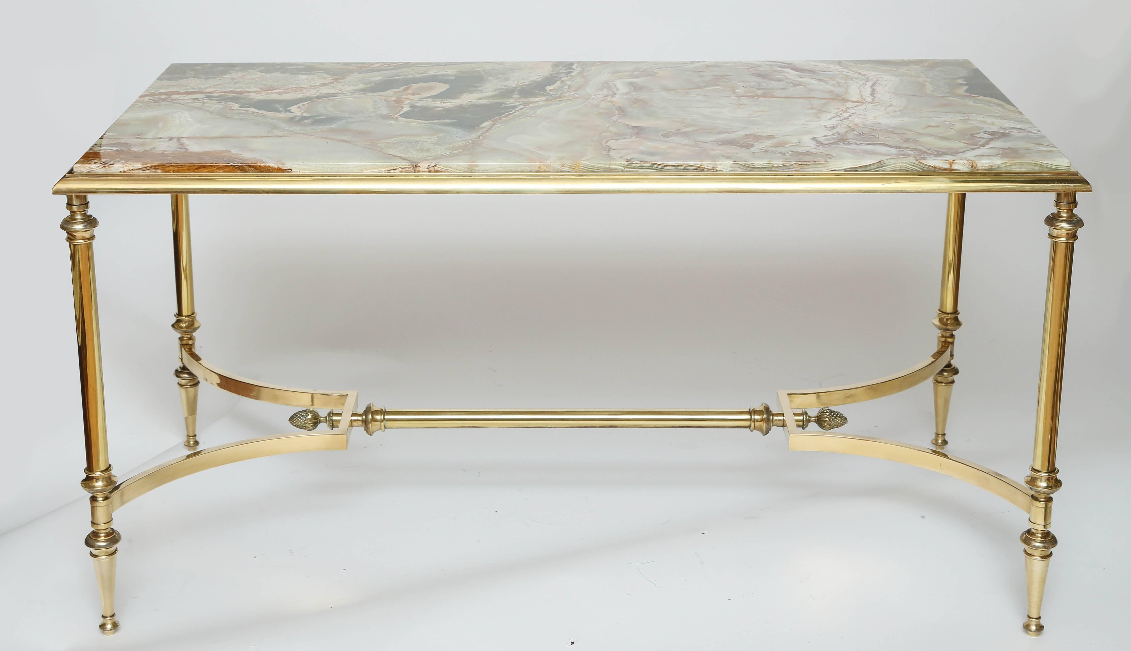 Italian Onyx and Brass Coffee Table at 1stDibs | onyx italy, onyx ...