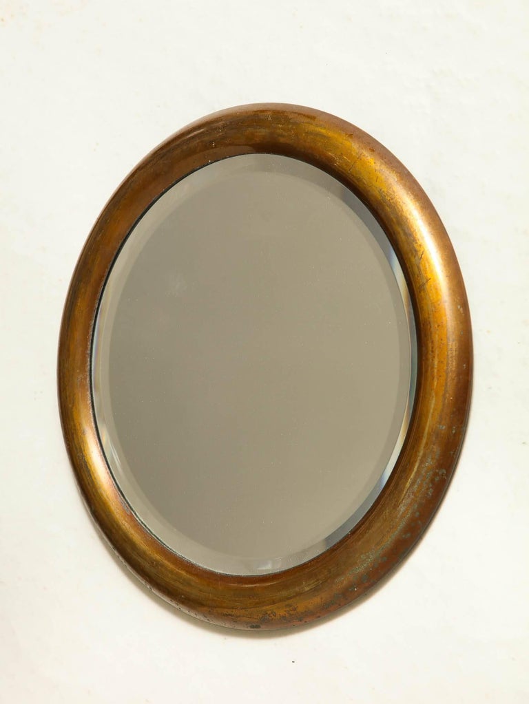 Edwardian Brass Mirror at 1stDibs