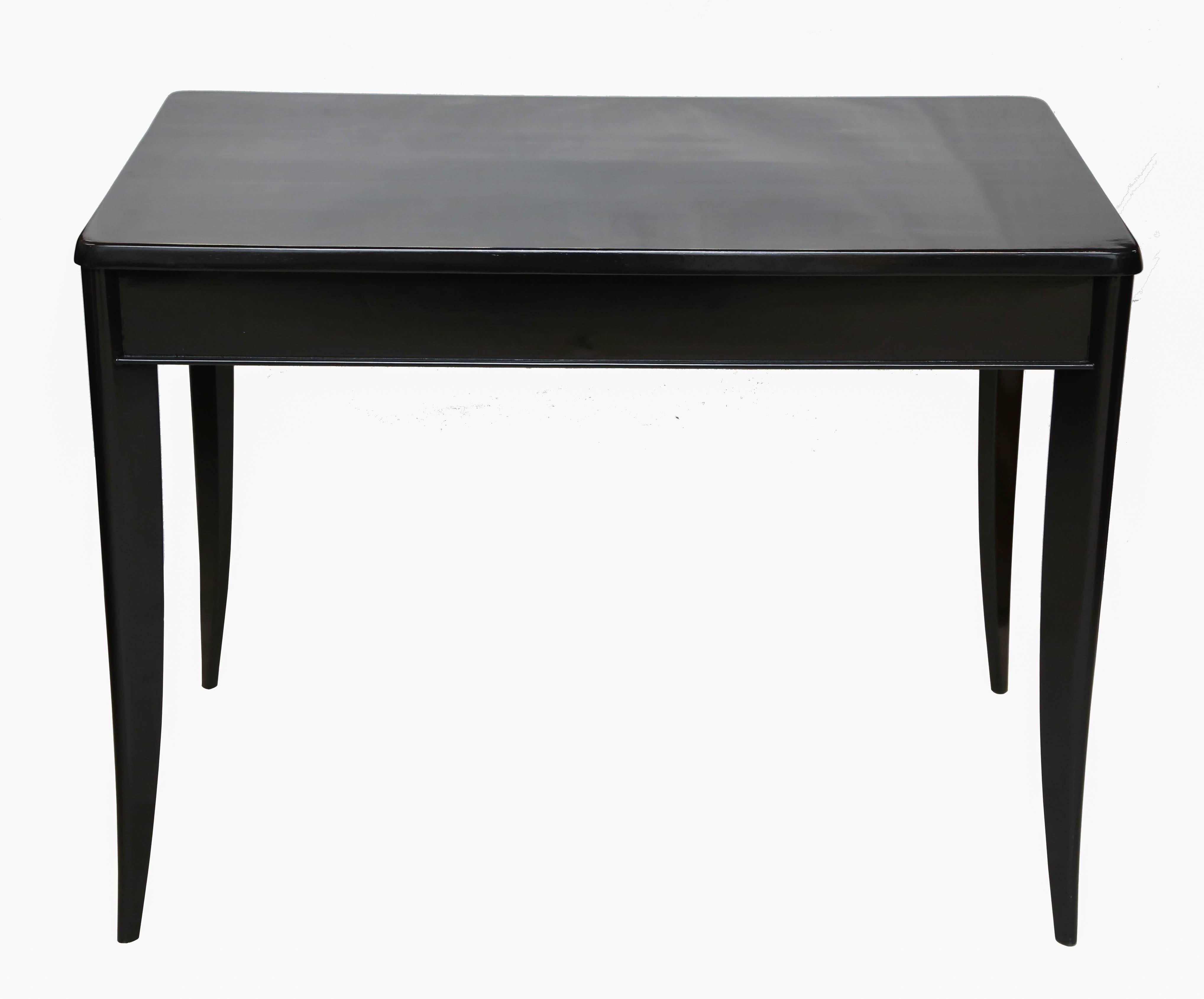 Black Lacquered Art Deco Desk at 1stDibs