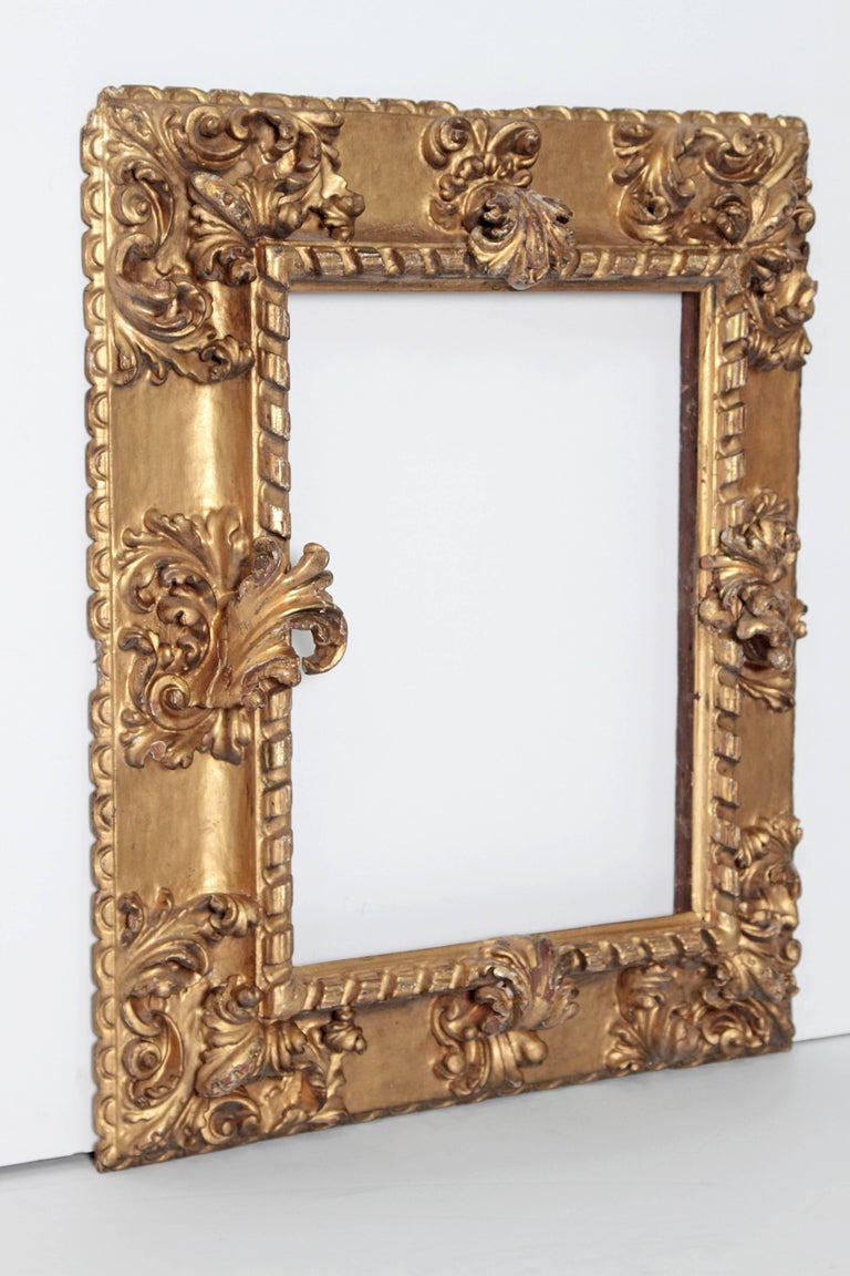 Rare 17th Century Giltwood Italian Picture Frame at 1stDibs
