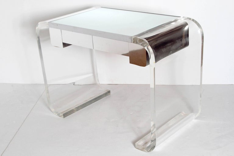 Custom Lion in Frost Dressing Table or Small Desk at 1stdibs