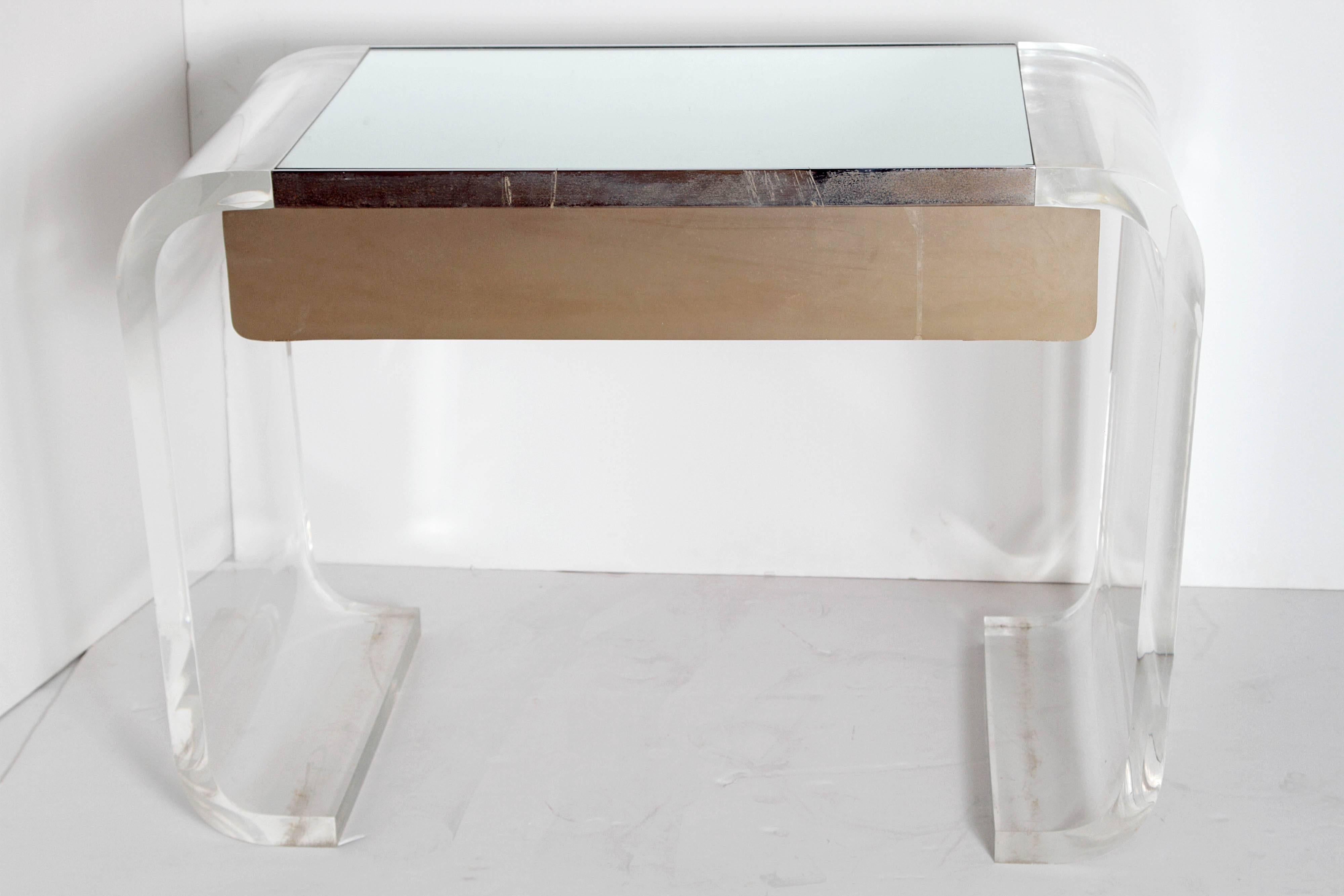 Custom Lion in Frost Dressing Table or Small Desk at 1stDibs