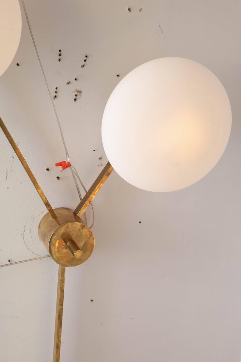 Vintage Italian Asymmetrical Flush Mount Light Fixture with Three ...