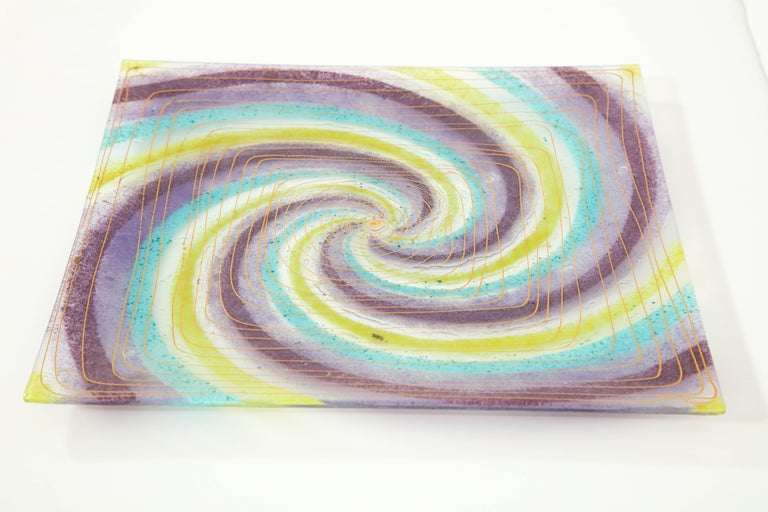 Rare Large Higgins Glass Plate at 1stDibs