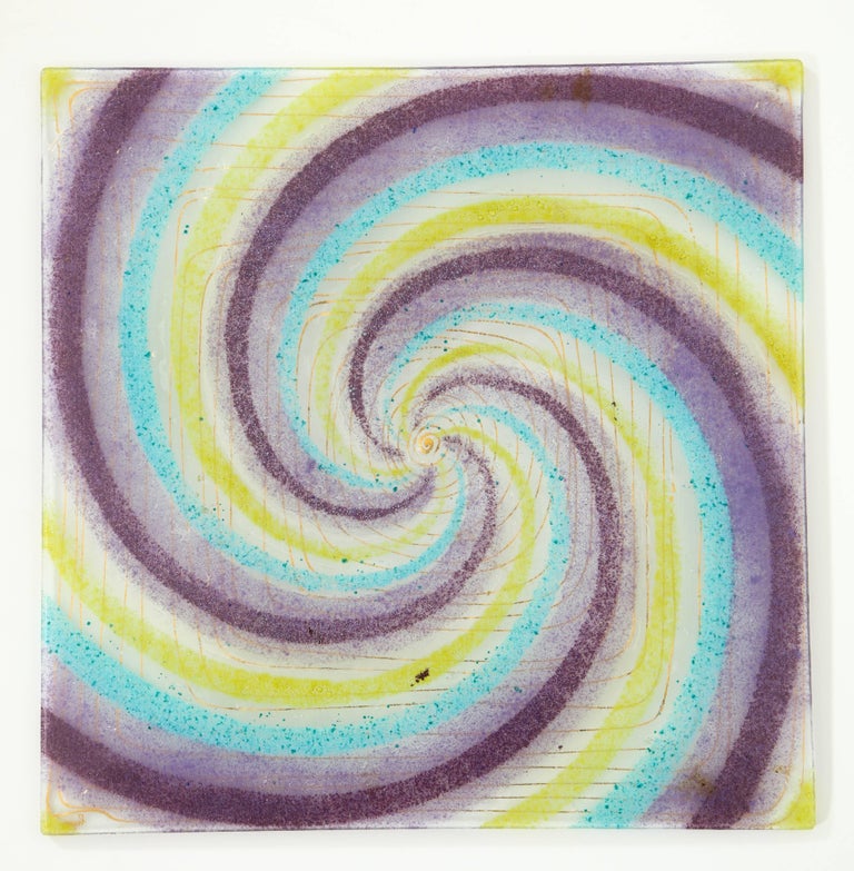 Rare Large Higgins Glass Plate at 1stDibs