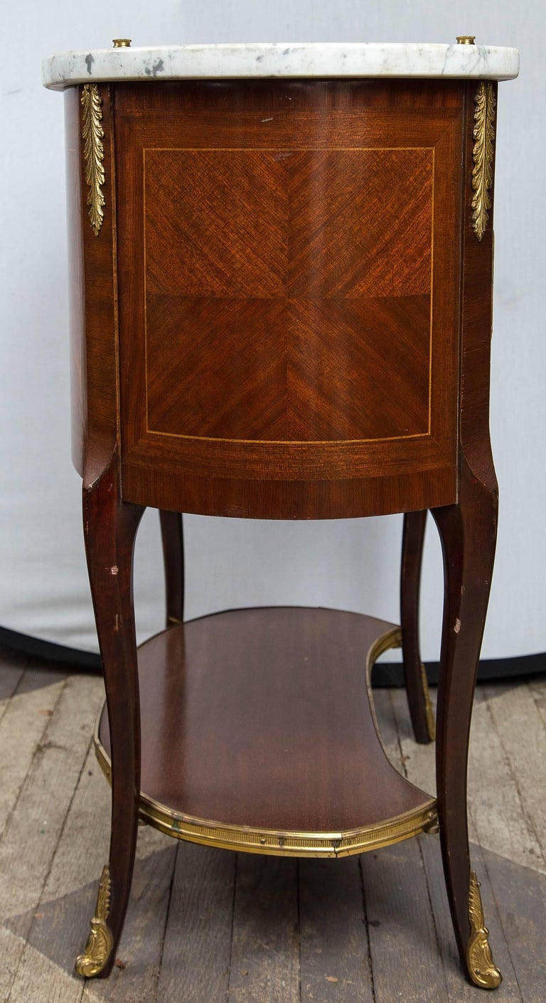 Pair Marble Top Bedside Tables at 1stdibs