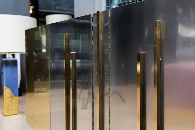 Brass and Steel Buffet at 1stDibs