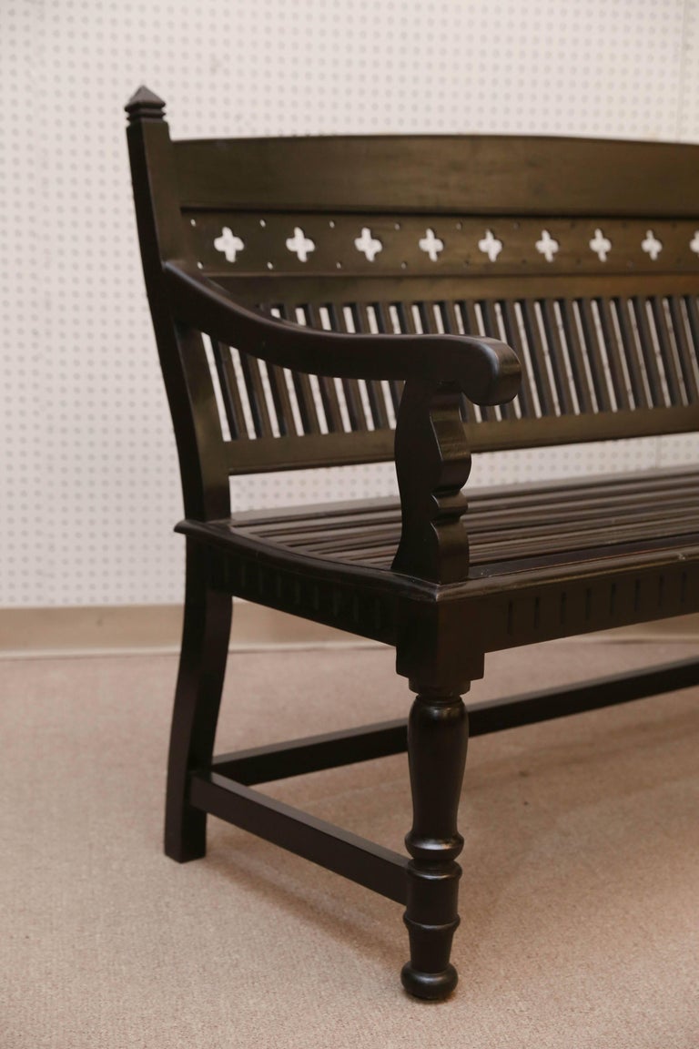 1920s Solid Mahogany Wood Contoured Bench from a Bishop's Mansion at ...