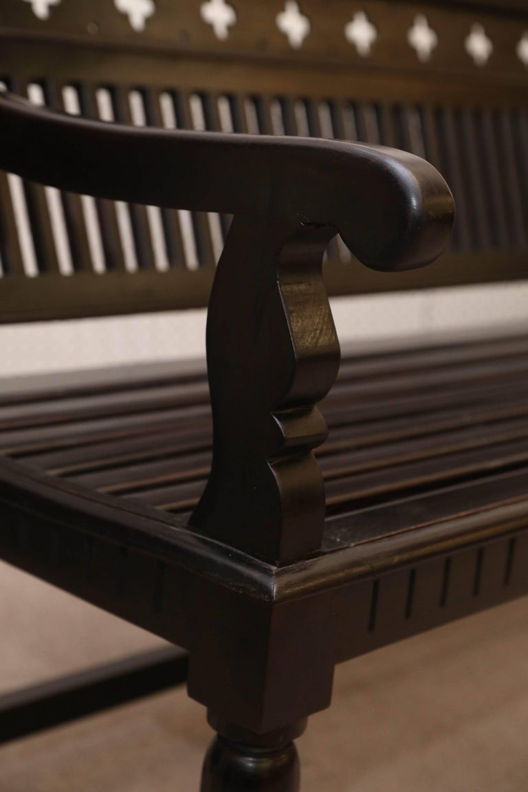 1920s Solid Mahogany Wood Contoured Bench from a Bishop's Mansion at ...