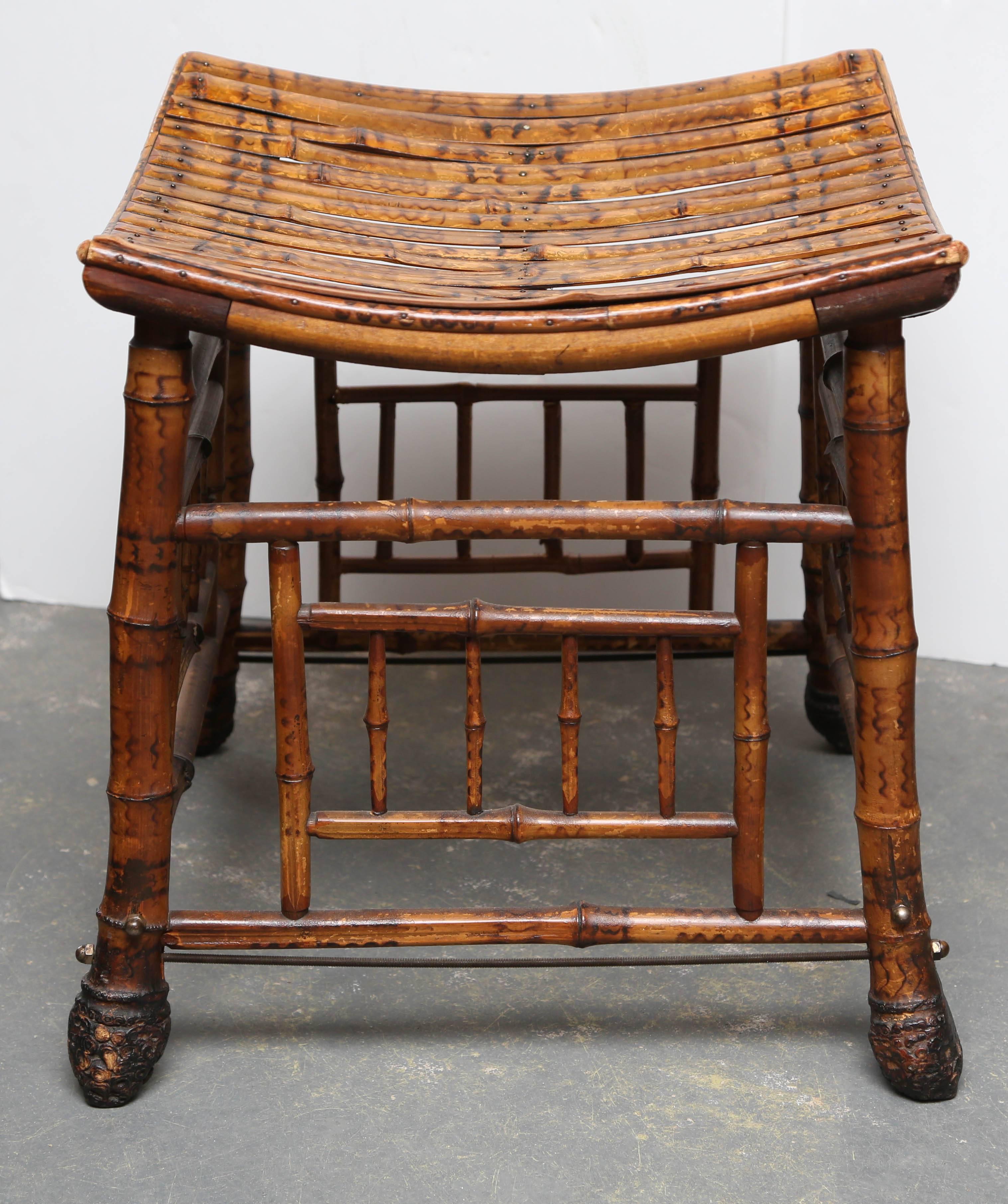 19th Century Bamboo "Thebes" Bench at 1stDibs