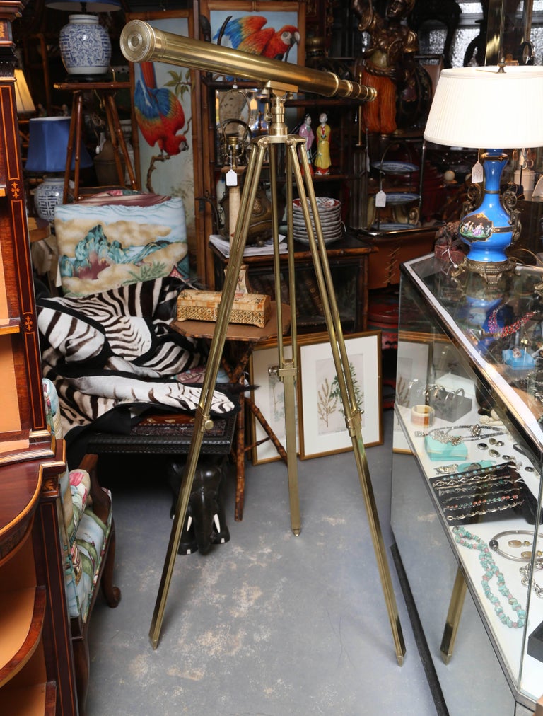 Brass Telescope with Stand Signed Ross, London at 1stDibs | ross london ...