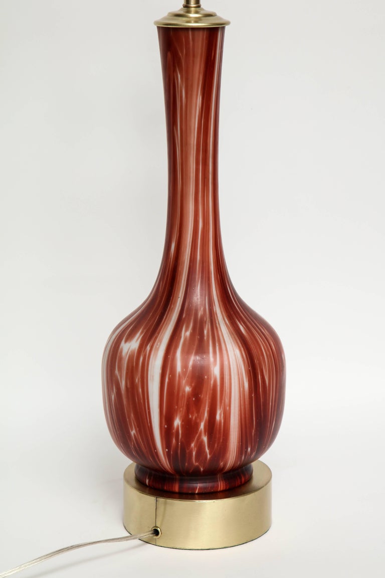 Barovier Ox Blood/ White Murano Glass Lamps For Sale at 1stDibs