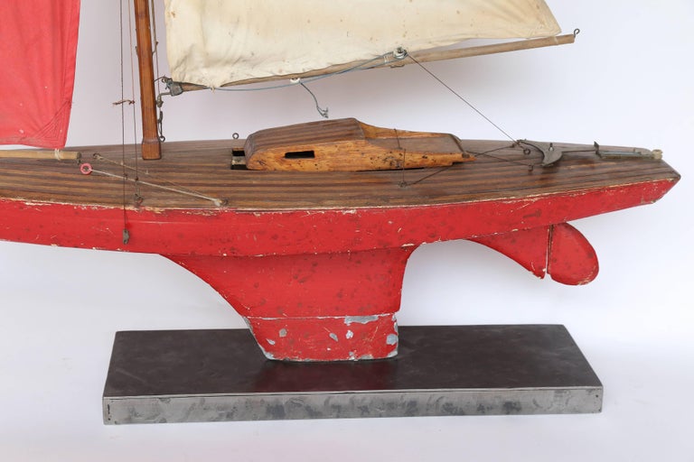 Large Sailboat Model on Custom Metal Stand at 1stDibs