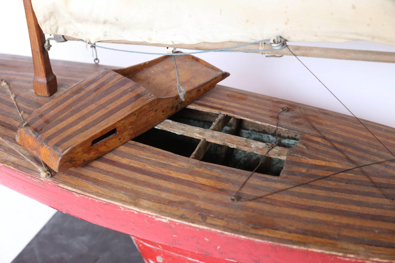 Large Sailboat Model on Custom Metal Stand at 1stDibs