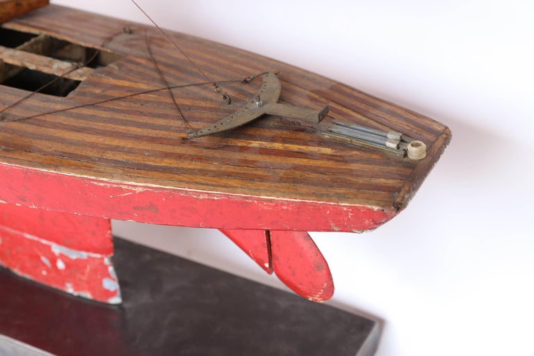 Large Sailboat Model on Custom Metal Stand at 1stDibs