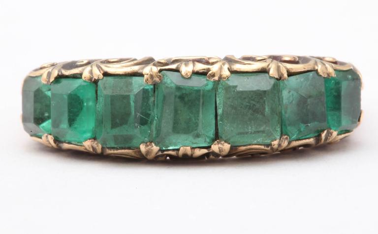 Georgian Table Cut Emerald Ring at 1stDibs