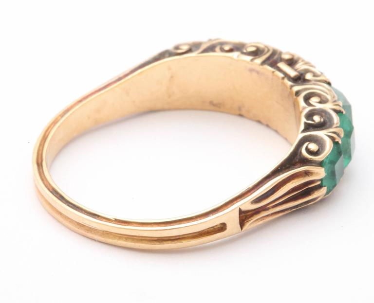 Georgian Table Cut Emerald Ring at 1stDibs