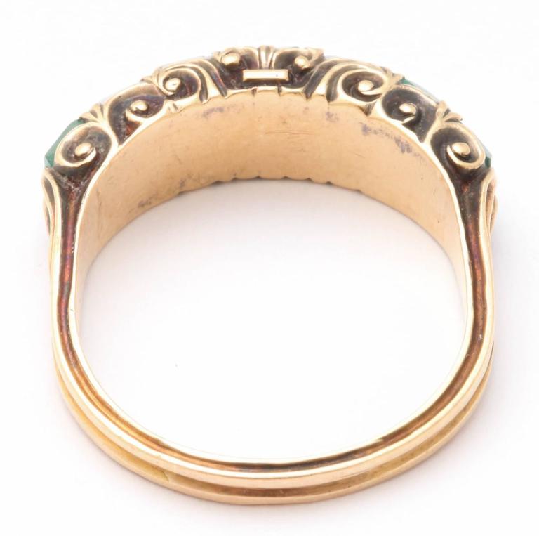 Georgian Table Cut Emerald Ring at 1stDibs