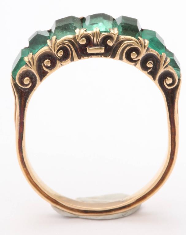 Georgian Table Cut Emerald Ring at 1stDibs