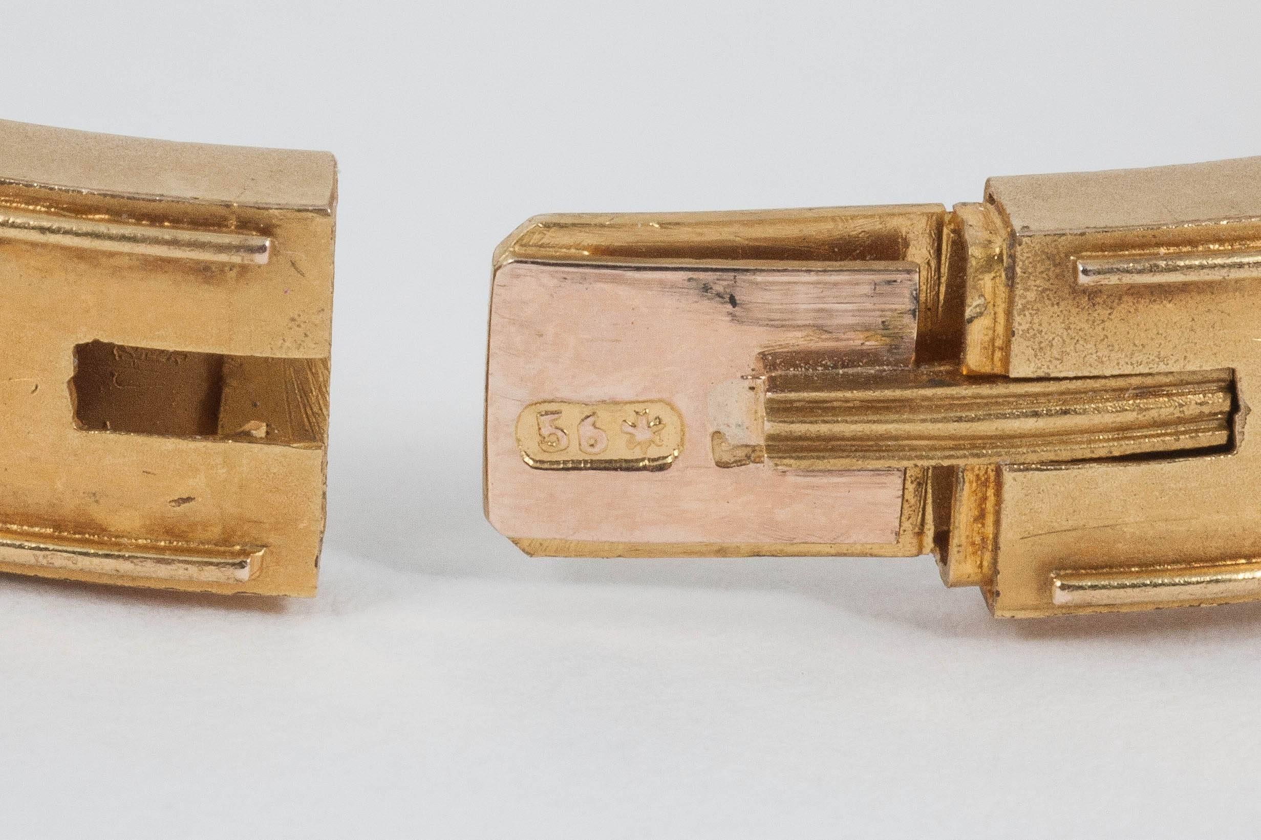 Russian Pearl Gold Bangle Bracelet For Sale at 1stDibs