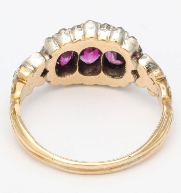 Stunning Ruby, Diamond Victorian Ring at 1stDibs