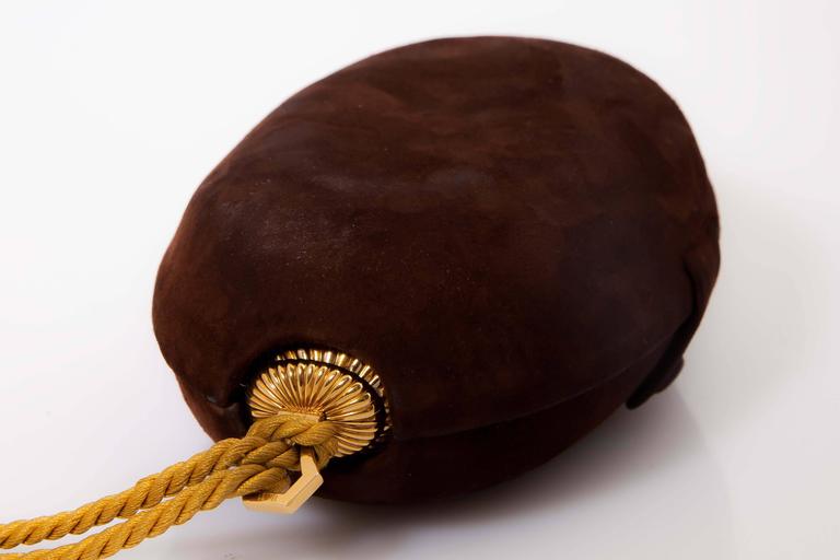 1970s Bulgari Elegant Diamond Gold Egg Purse For Sale at 1stDibs