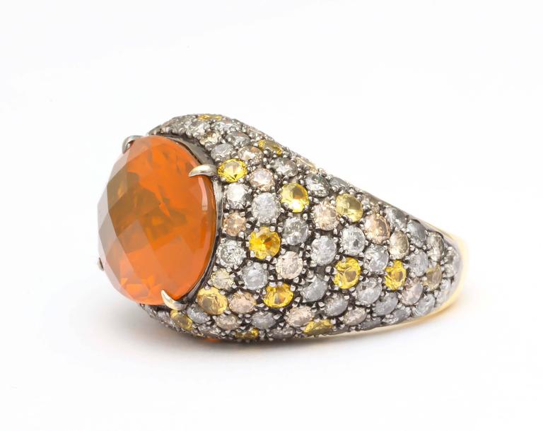 Fire Opal Gold Ring at 1stDibs