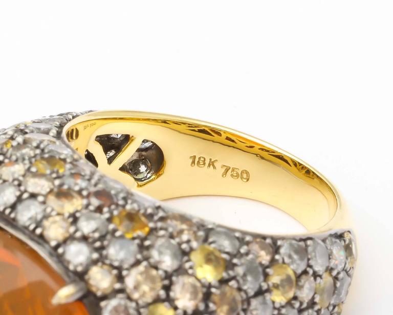 Fire Opal Gold Ring at 1stDibs