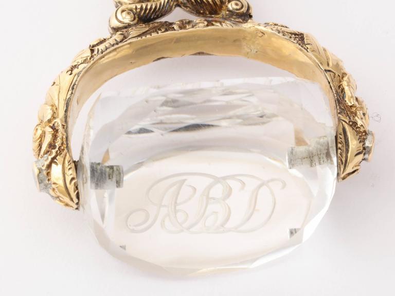 15 kt Regency Swivel Fob of Rock Crystal and Gold at 1stDibs | 15 kt gold