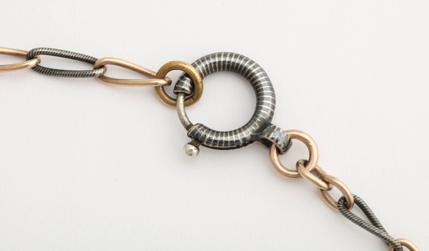 Fantastic Extra Long Victorian Niello Chain For Sale at 1stdibs