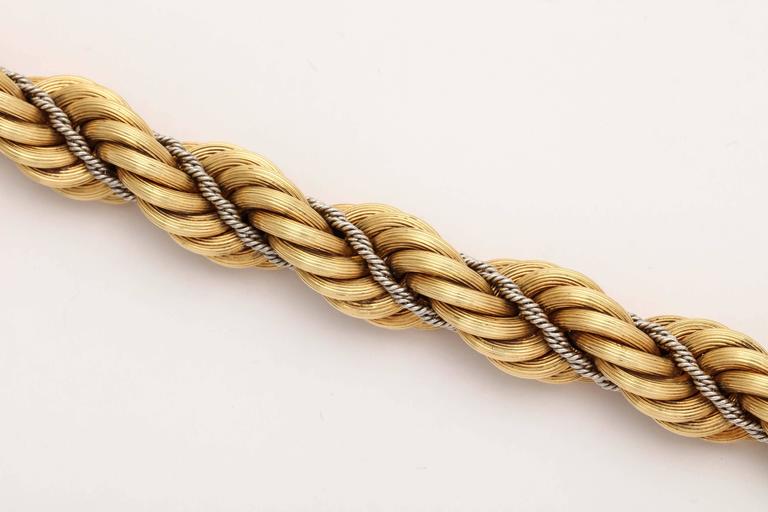 Graduated Two-Color Gold Rope Chain at 1stDibs | graduated rope chain ...